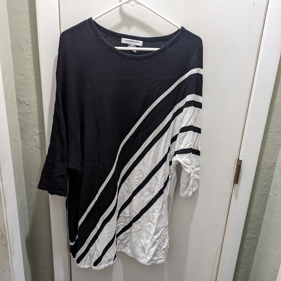 Allison Daley | Tops | Allison Daley Plus Size 3x Black And White Top ...